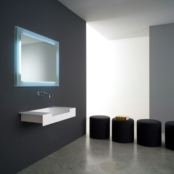 Wall-mounted washbasin - NAMI - Rapsel International Srl - Corian ...