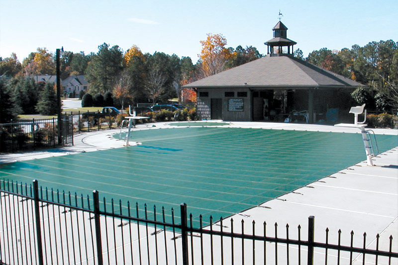 Security swimming pool cover - Loop Loc - for public pool
