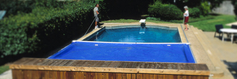 Security swimming pool cover - STEP-SAVER® - COVER POOLS