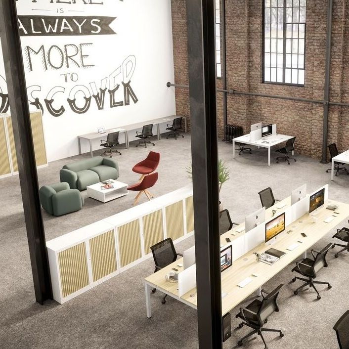 Workstation desk - ASTROLITE - Buronomic - free-standing / multiplace ...