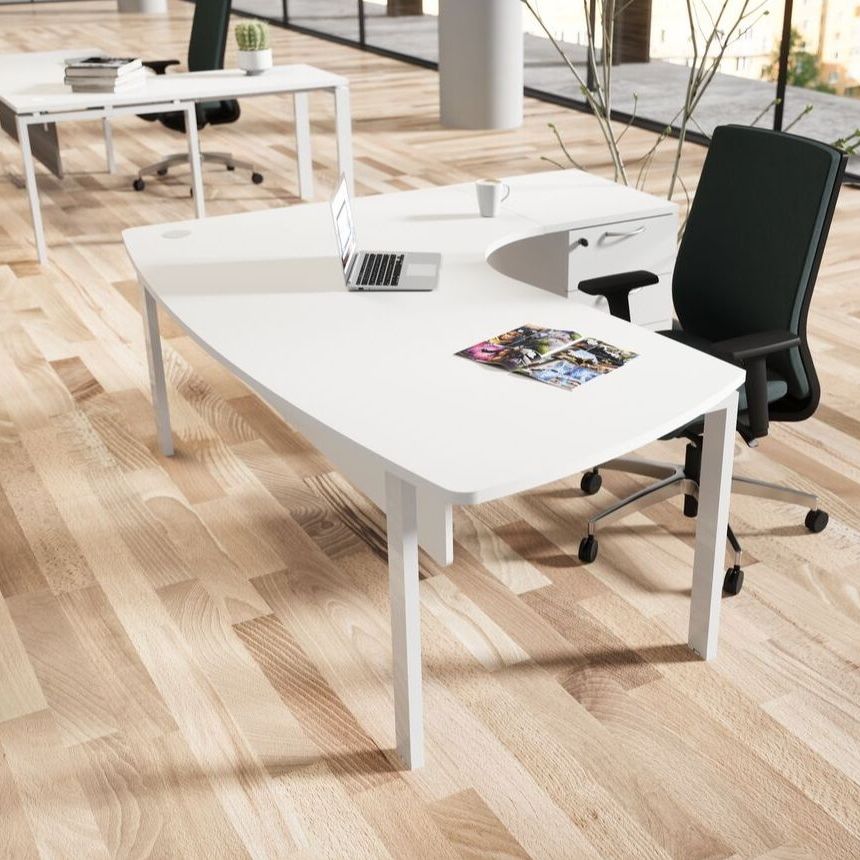 Free-standing desk - ASTRO - Buronomic - contemporary / wooden / laminate