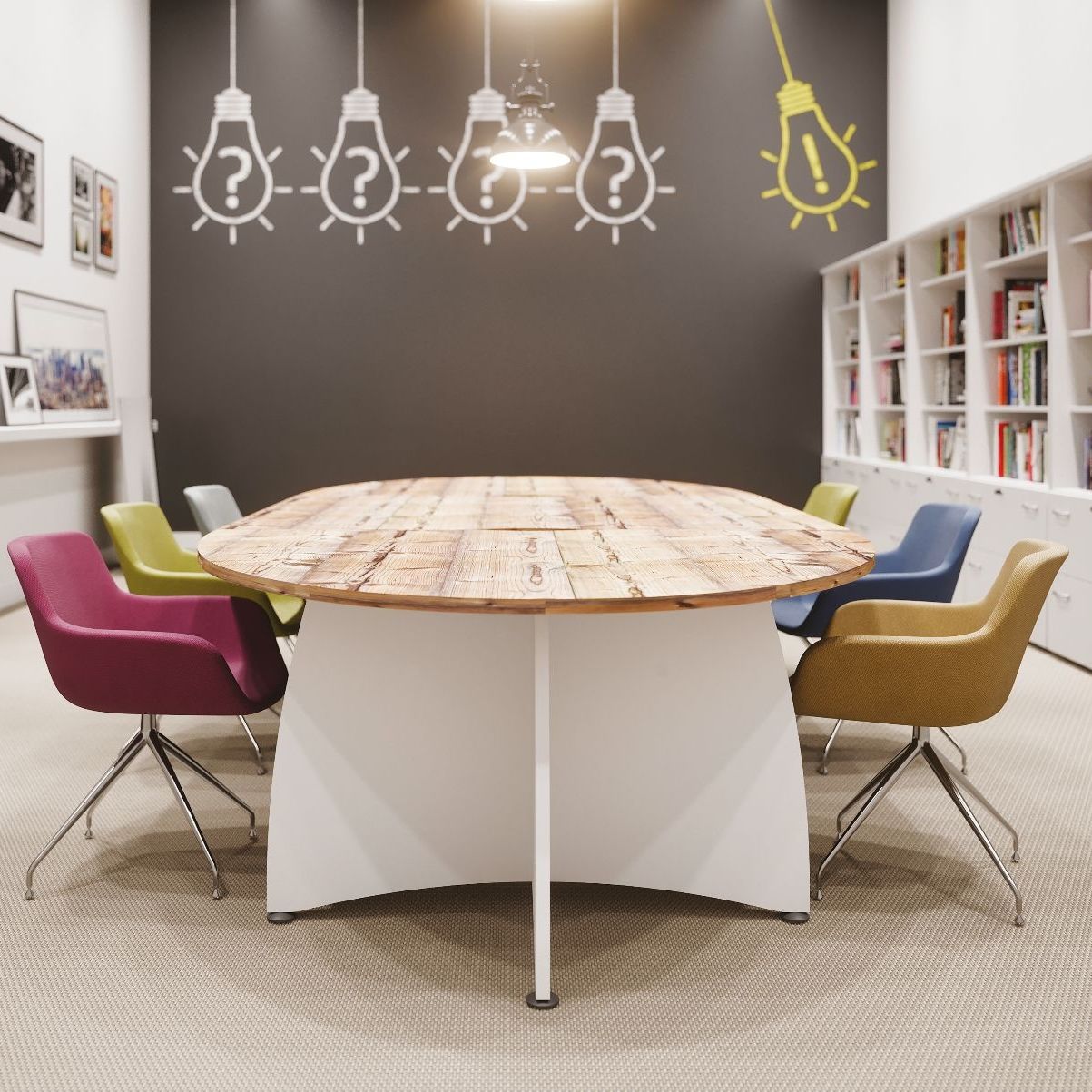 Contemporary conference table - ENSEMBLE - Buronomic - melamine / steel ...
