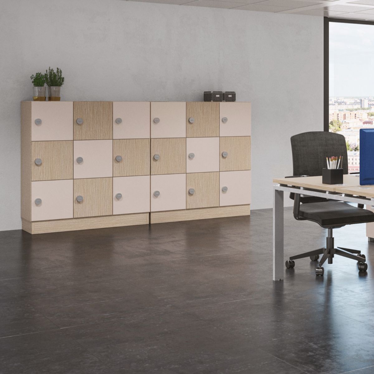 Wooden locker - EKO - Buronomic - commercial / secure