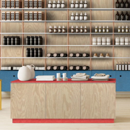 Wood fiber decorative panel - FIBRACOLOUR - FINSA - for interior ...