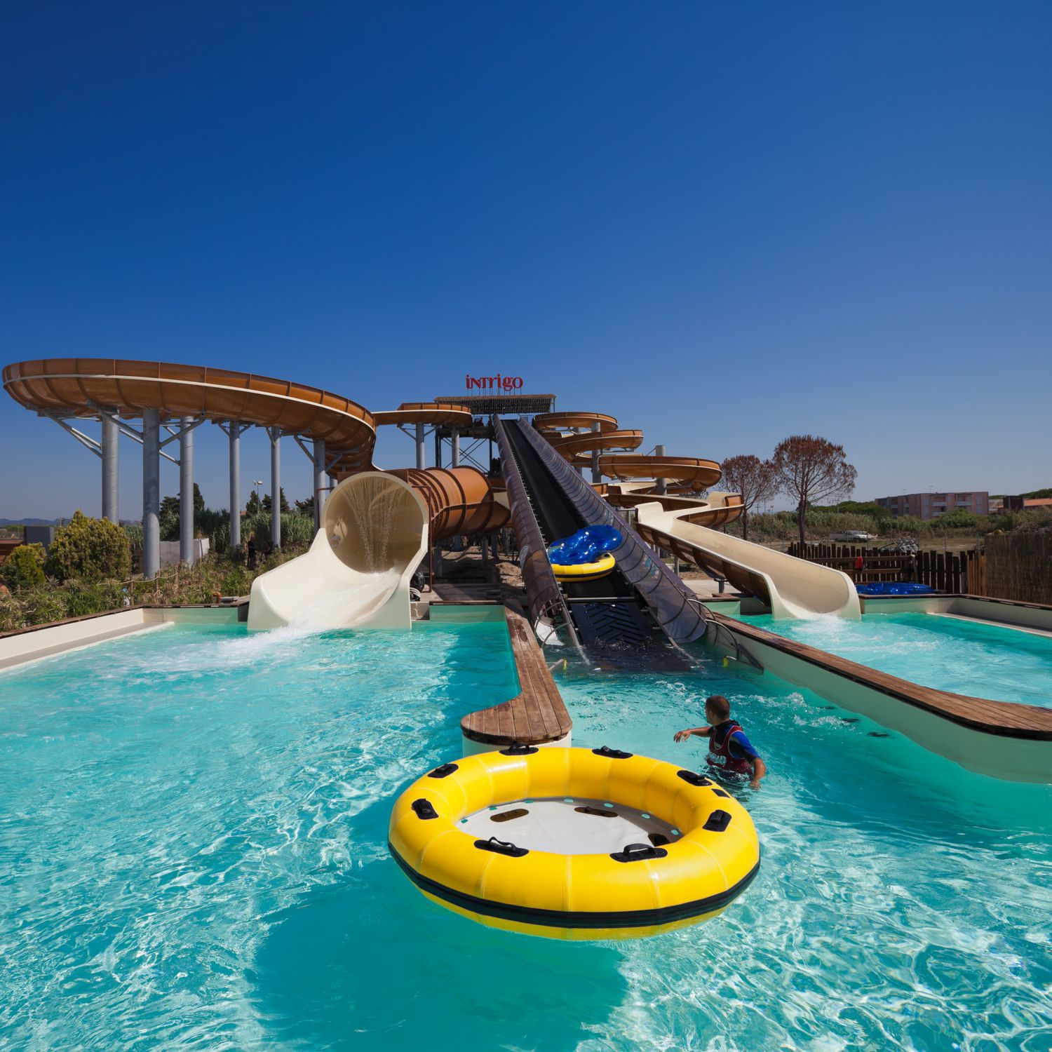 Curved water slide - Myrtha Pools - for water park / for public pool