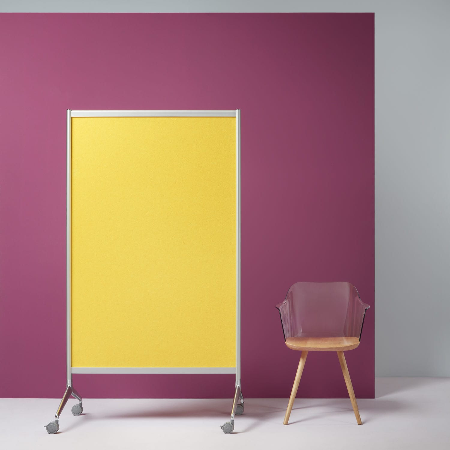 Free-standing acoustic panel - TL /FA - PLANNING SISPLAMO - on casters ...