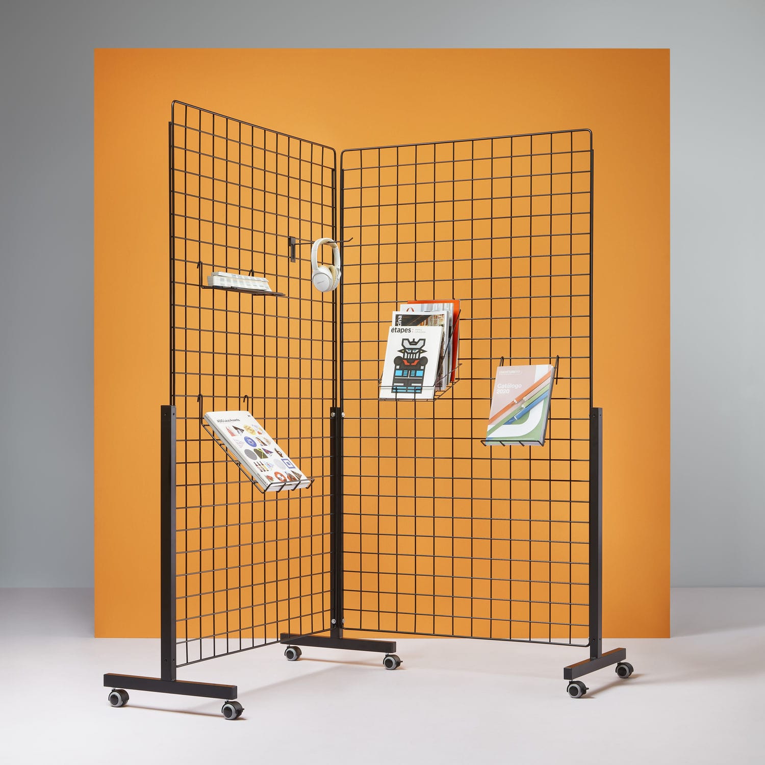 Metal brochures rack - 880 - PLANNING SISPLAMO - on casters
