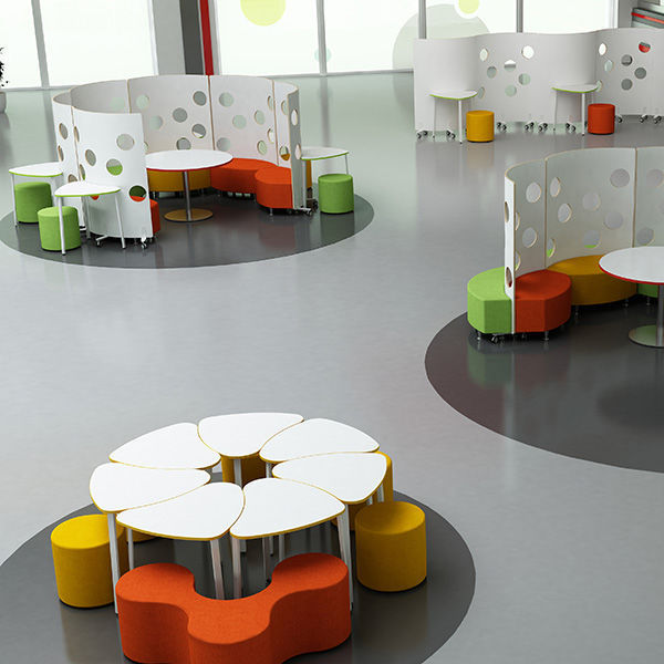 Contemporary boardroom table - PETAL - Spaceoasis - metal / round / modular