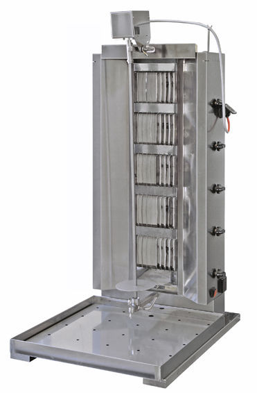 Commercial kebab machine - MOD.GHI 5 GAS WITH 5 GAS BURNERS - ELANGRILL