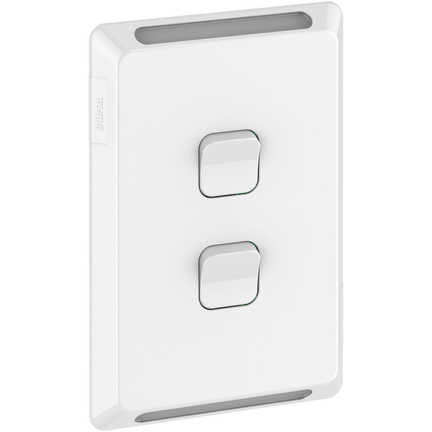 Light switch - PRO PLATE SKIN - Clipsal - rocker / recessed / double