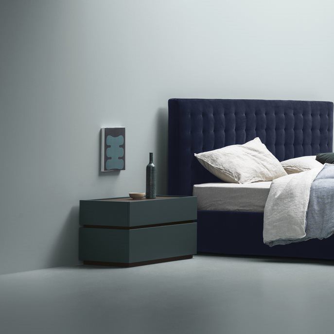 Contemporary bedside table - WAFER - md house - lacquered wood / ash ...