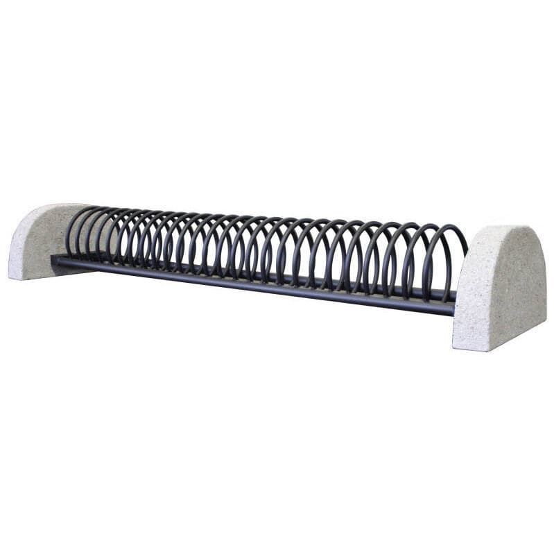 Concrete bike rack - SIRIO - Calzolari - floor-mounted / steel / horizontal