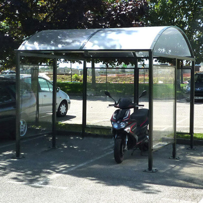 Polycarbonate canopy motorcycle shelter - Vision - ALOES RED