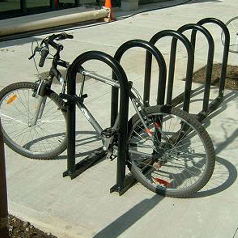 Floor-mounted bike stand - Trombone - ALOES RED - zinc-plated steel ...