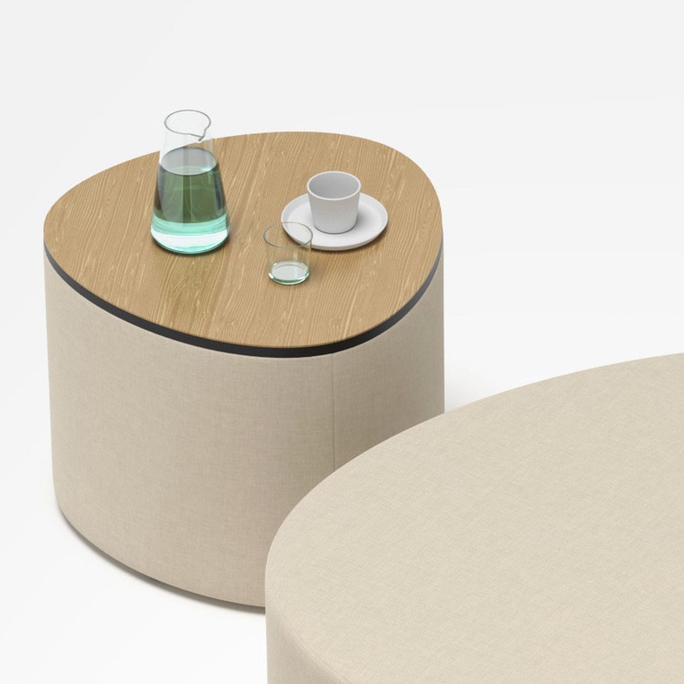 Contemporary coffee table - PULLY ISLAND - Cascando - plastic / steel / foam