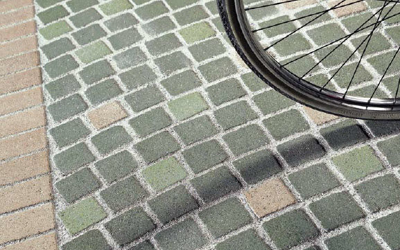 Outdoor tile - CONSOLARE : GREEN - La Pietra Compattata - for floor ...