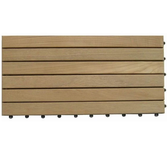 Teak grating - D-F - La Hutte - PVC / for exterior flooring