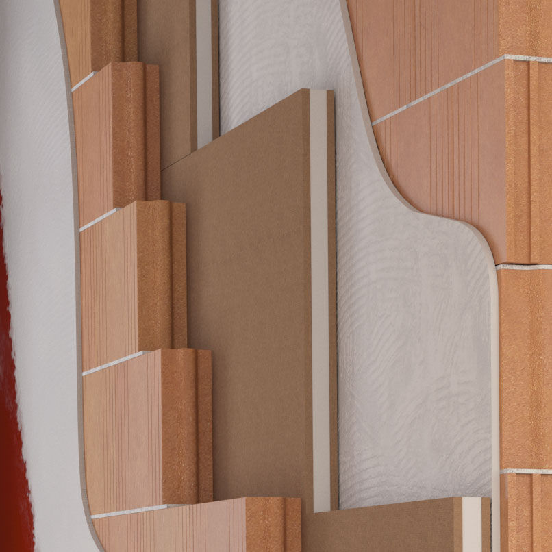 Acoustic insulation - SONARWOOD - eterno ivica - polypropylene / wood ...