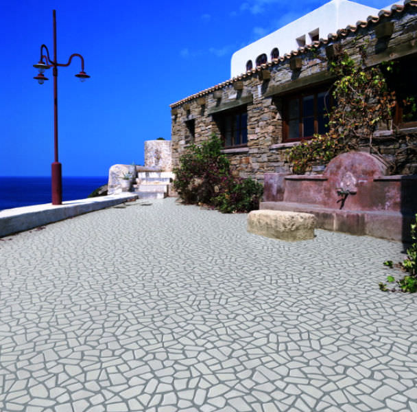 Concrete paving slab - OPING WHITE TUMBLED - MASPE PAVINGS - engineered ...