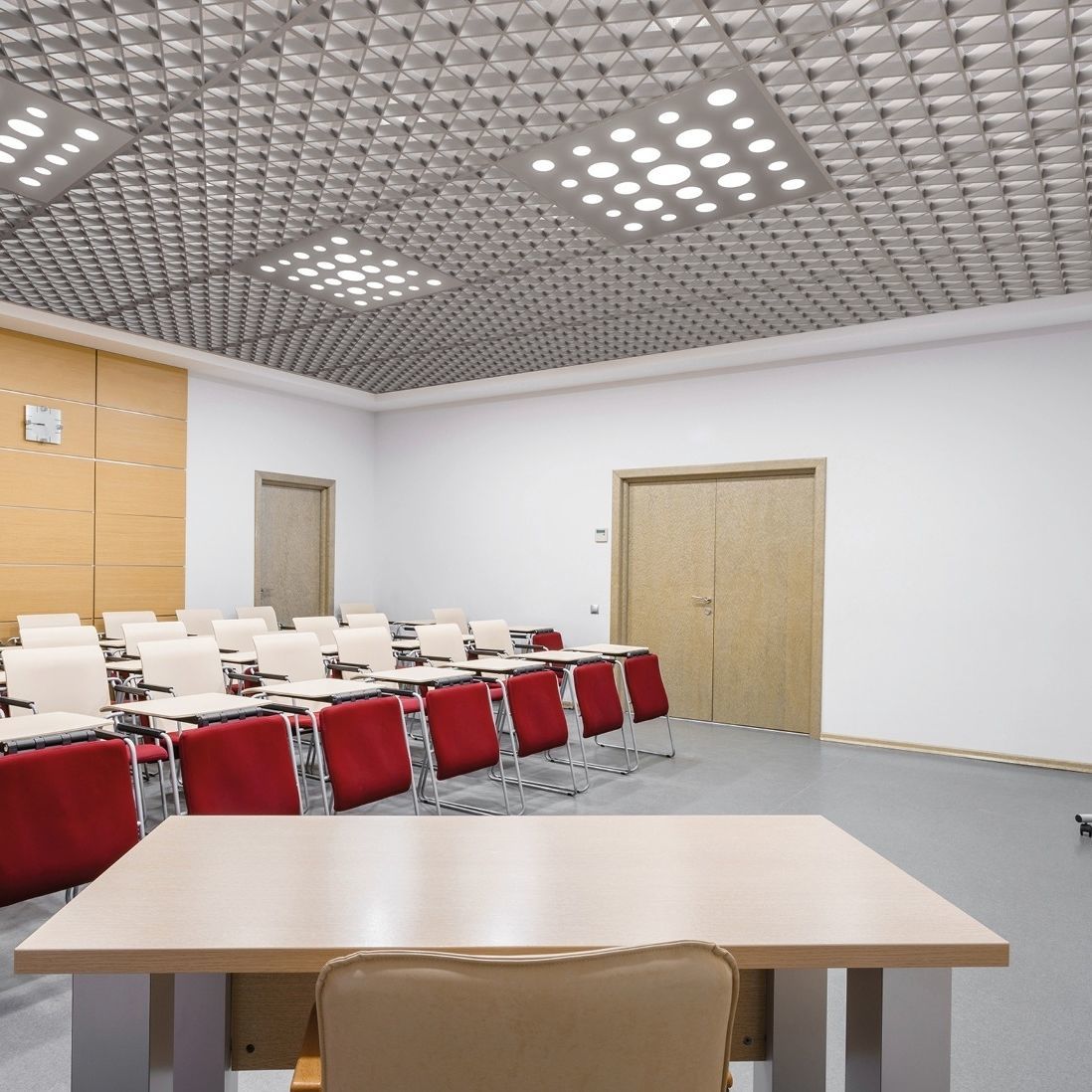 Aluminum suspended ceiling - TRIGON T24 - Atena spa - steel / panel ...