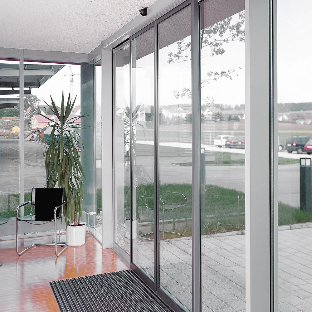 Entry door - ST PRO RC2 - dormakaba - aluminum / sliding / contemporary