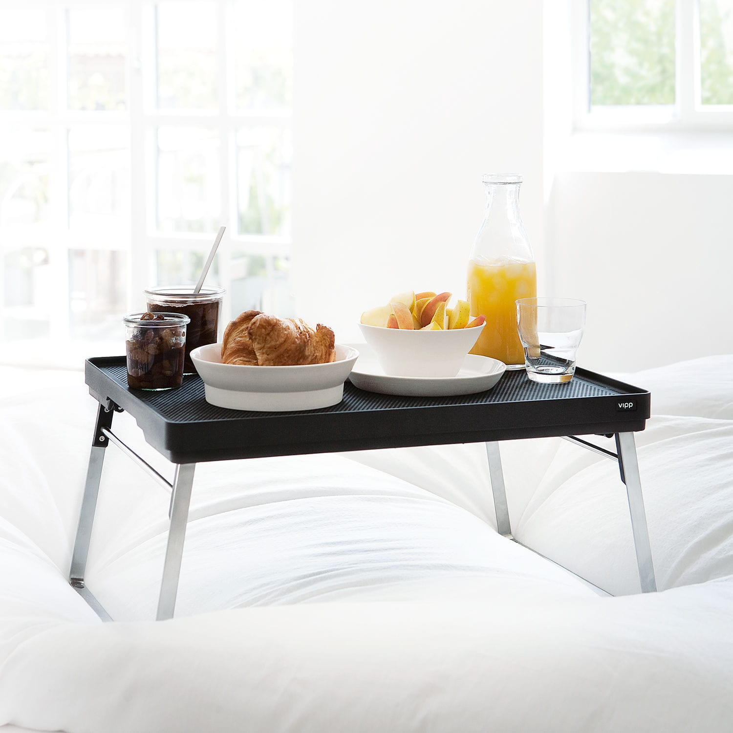 Stainless steel serving tray - VIPP401 - VIPP - aluminium / plastic ...