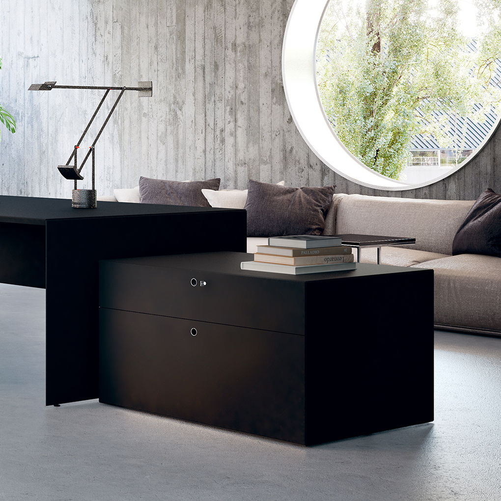 Low filing cabinet - QUARANTA5 - Fantoni - laminate / wooden / with ...