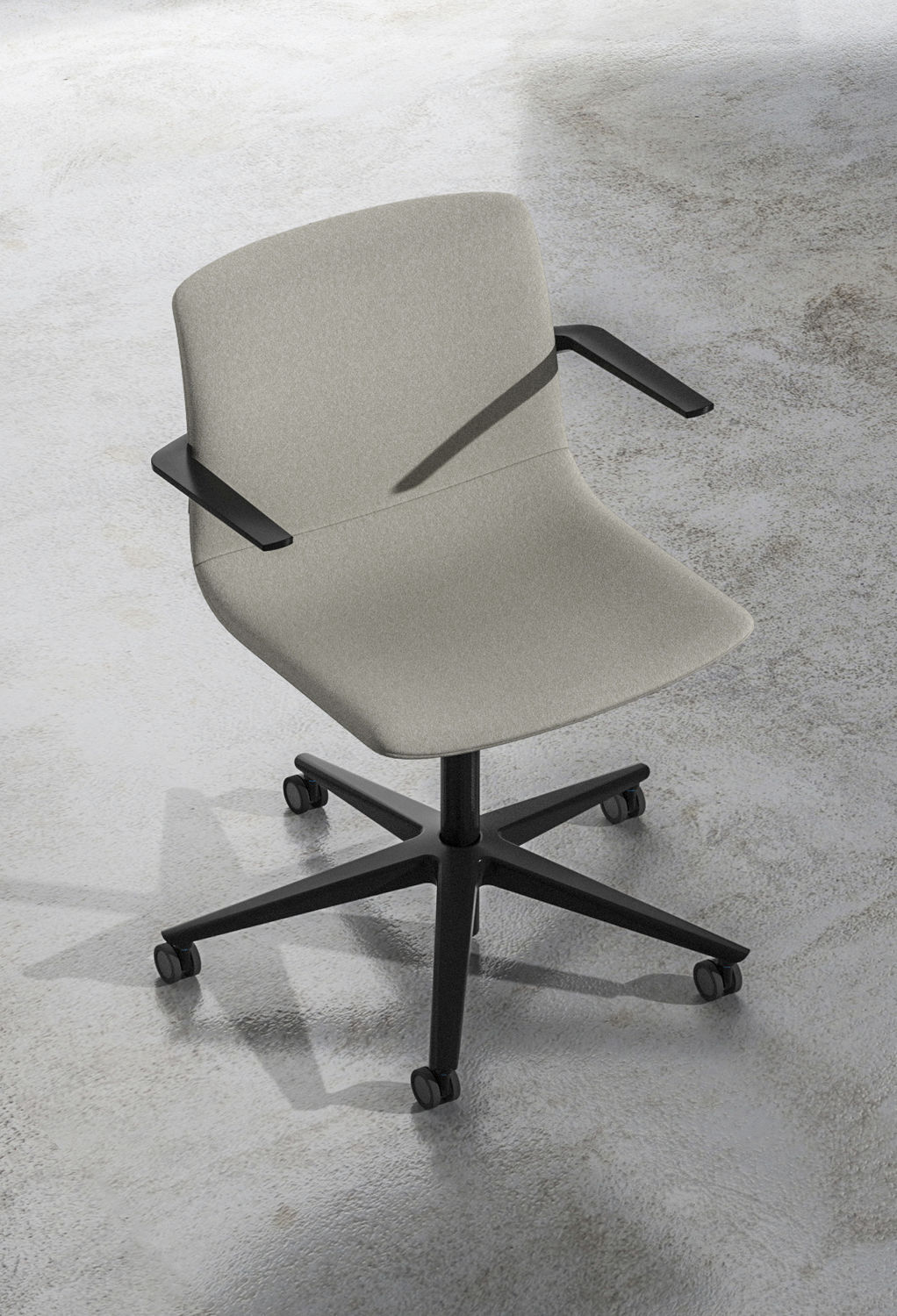 Contemporary office chair - POLIS - Fantoni - indoor / fabric / metal base