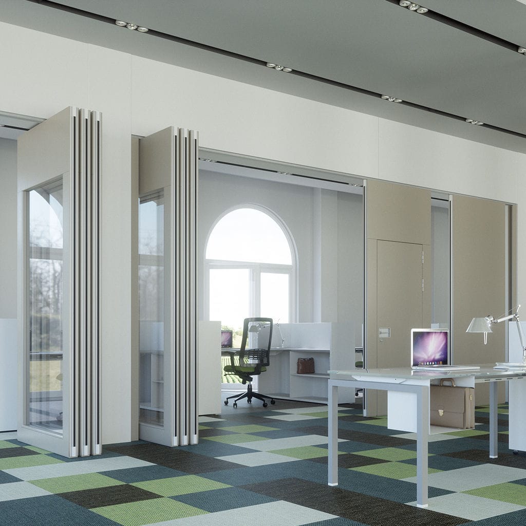 Removable partition - ROLLING WALL LIGHT - Arcadia - folding / with ...