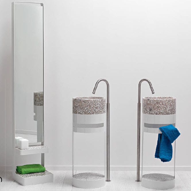 Free-standing mirror - LEG - Effepimarmi - contemporary / rectangular