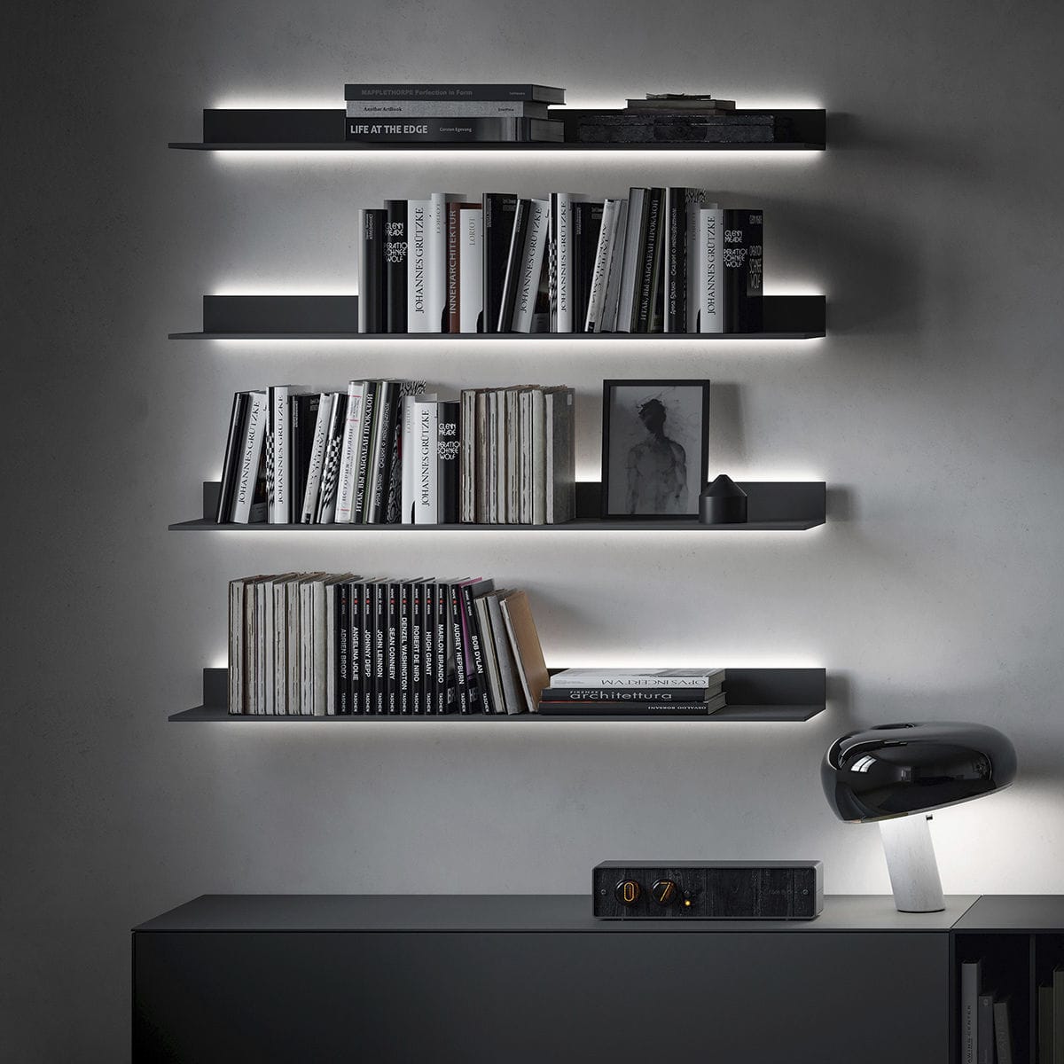 Wall-mounted shelf - Luxline - CACCARO - contemporary / lacquered wood ...
