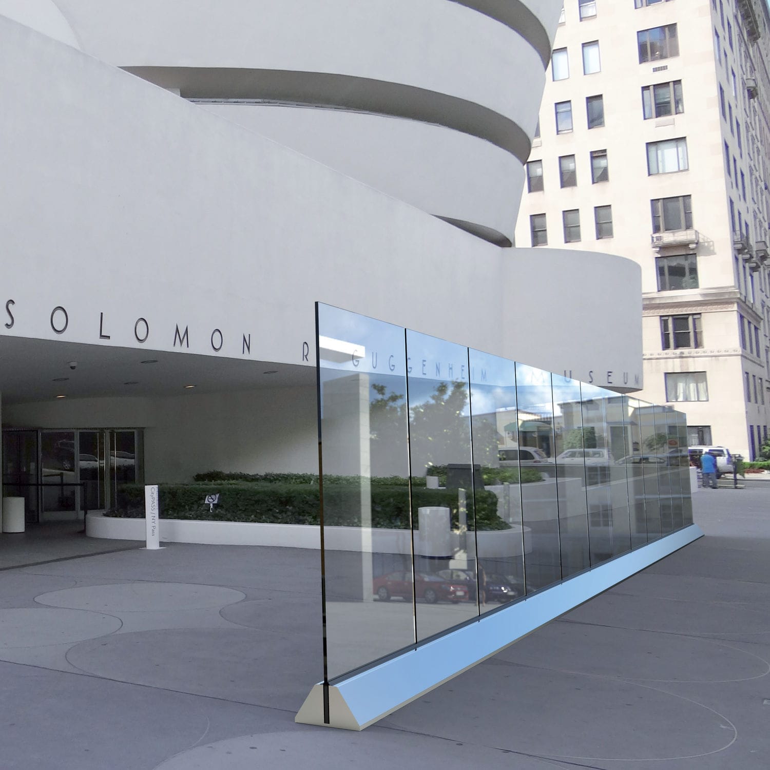 Glass windbreak panel - VELA B-2860 - METALGLAS - aluminum / commercial