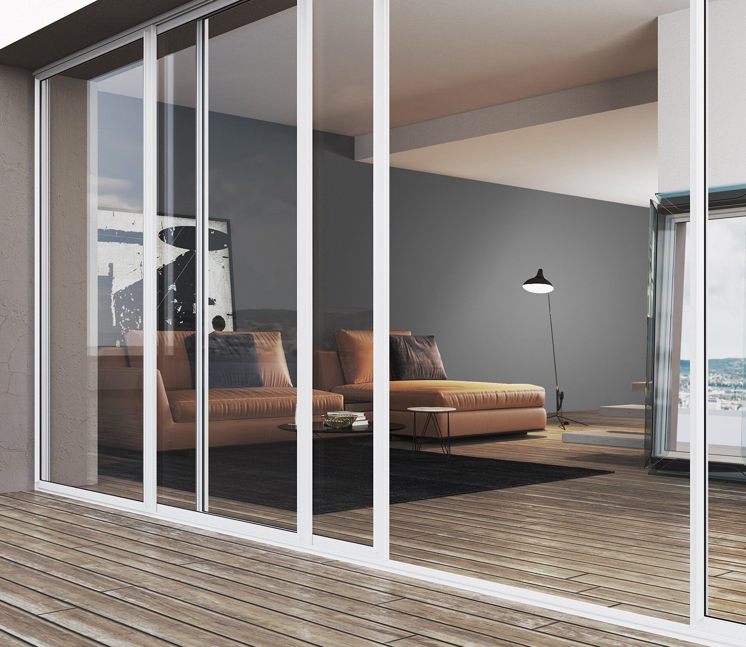 Sliding patio door - S.50 - Sunroom S.p.A. - aluminum / stainless steel ...