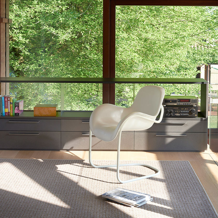 Contemporary chair - SLED - SLIDE - polyurethane / powder-coated steel ...
