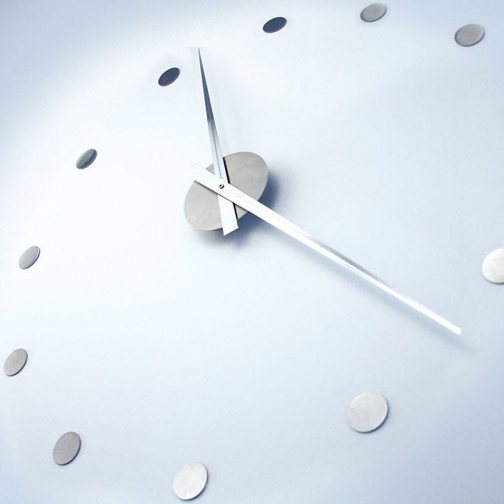Contemporary clock - RADIUS DESIGN - wall-mounted / analog / aluminium