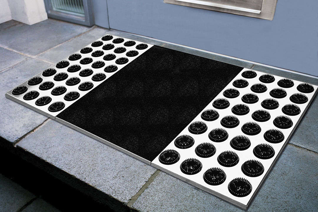 Home entrance mat - FEET-BACK 2 - RADIUS DESIGN - stainless steel ...