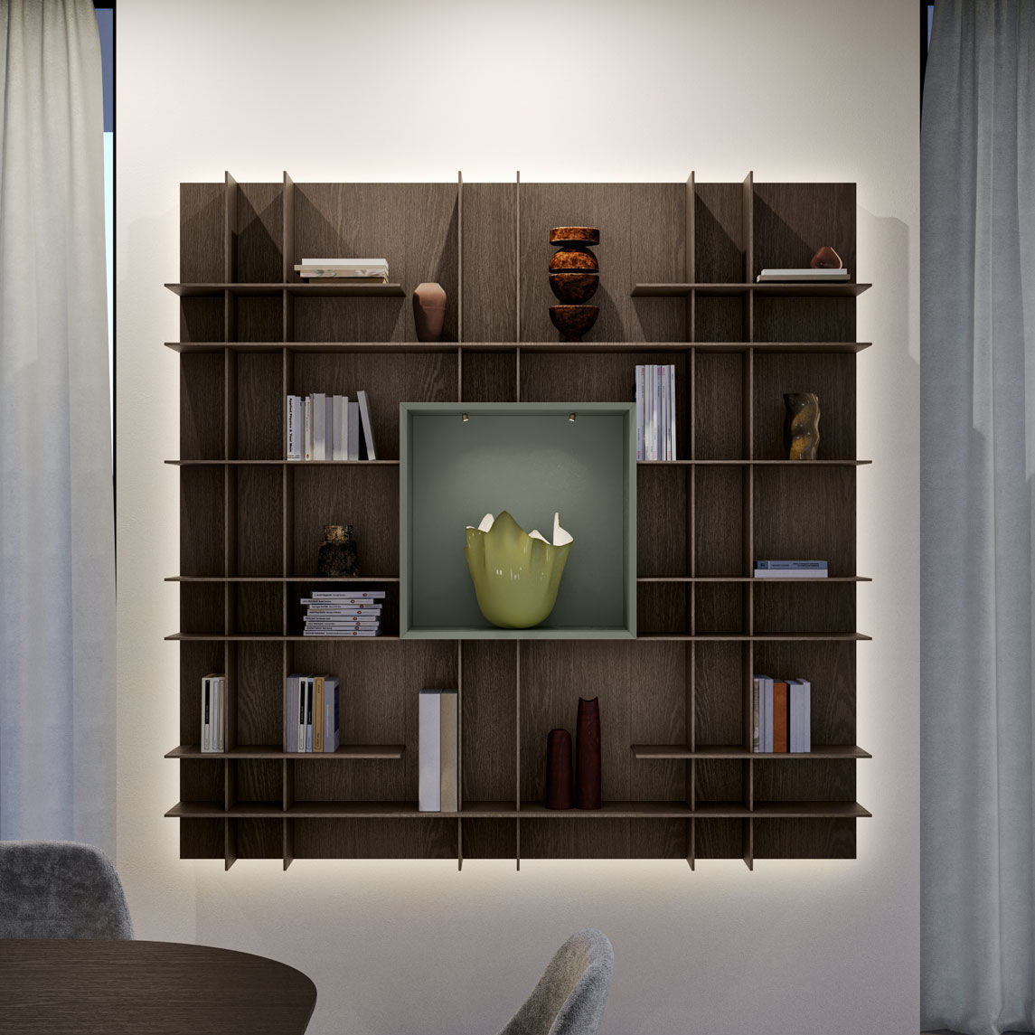 Wall-mounted bookcase - MOVIDA 2.0 - Olivieri - contemporary ...