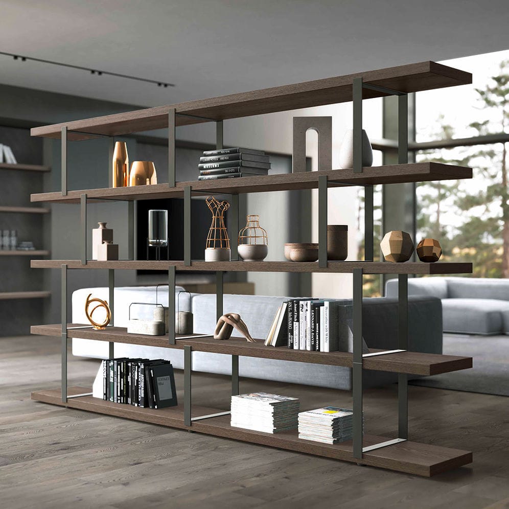 Free-standing bookcase - NEW YORK - Olivieri - contemporary / wooden ...
