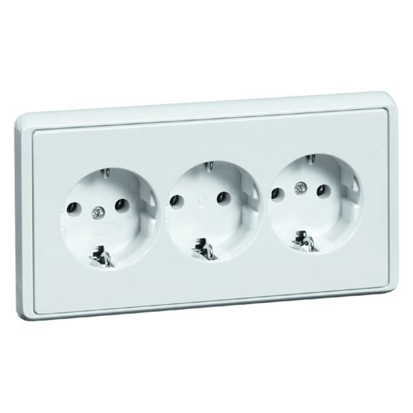 Power socket - D 95.6513.42 - PEHA Paul Hochköpper - triple / wall ...