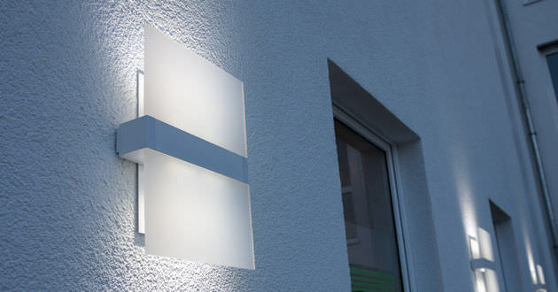 Contemporary wall light - PLANIA - RZB - indoor / aluminum / square
