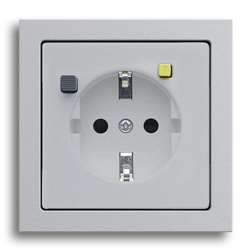 Power socket - FI-SCHUKOMAT - BUSCH-JAEGER - wall-mounted / surface ...