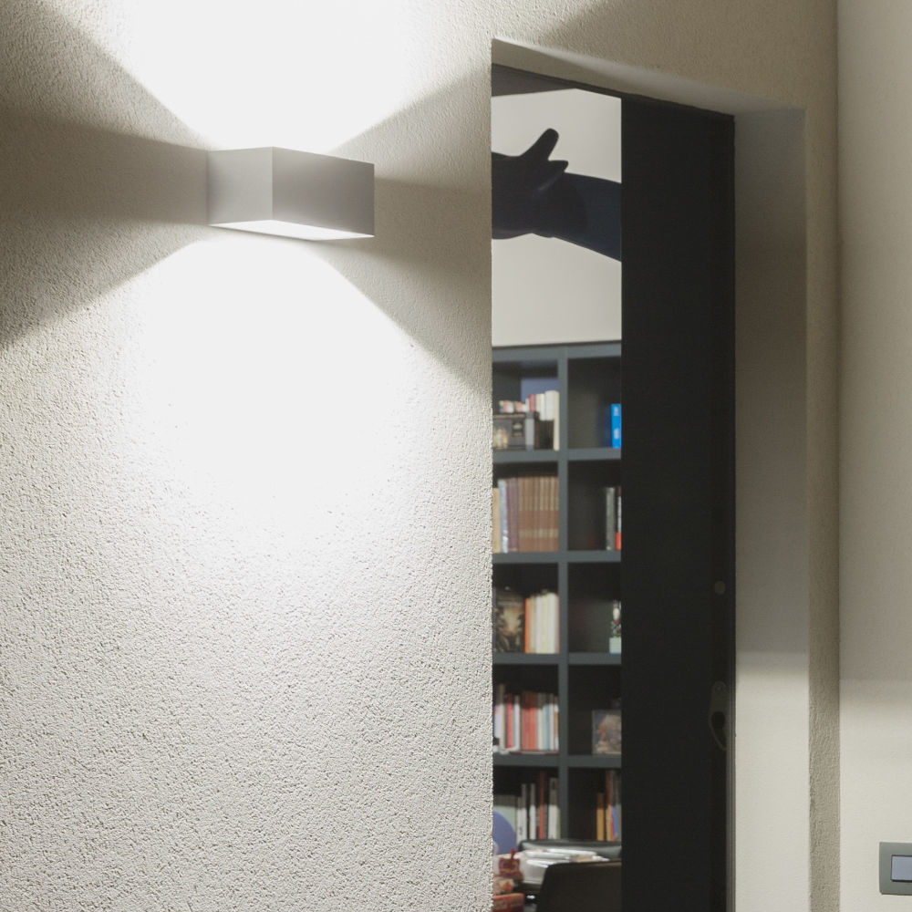 Modern wall light - WASH - Goccia Illuminazione - outdoor / opal / glass