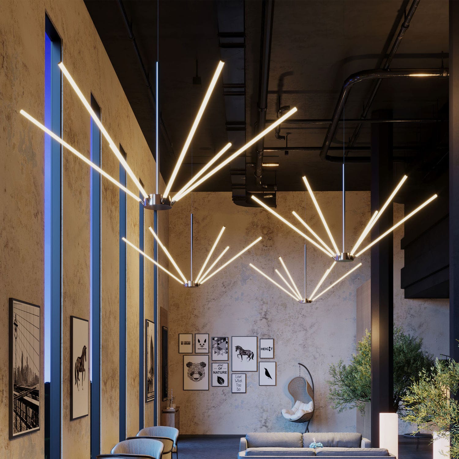 Hanging light fixture - LYSABEL - Intra Lighting d.o.o. - LED / linear ...