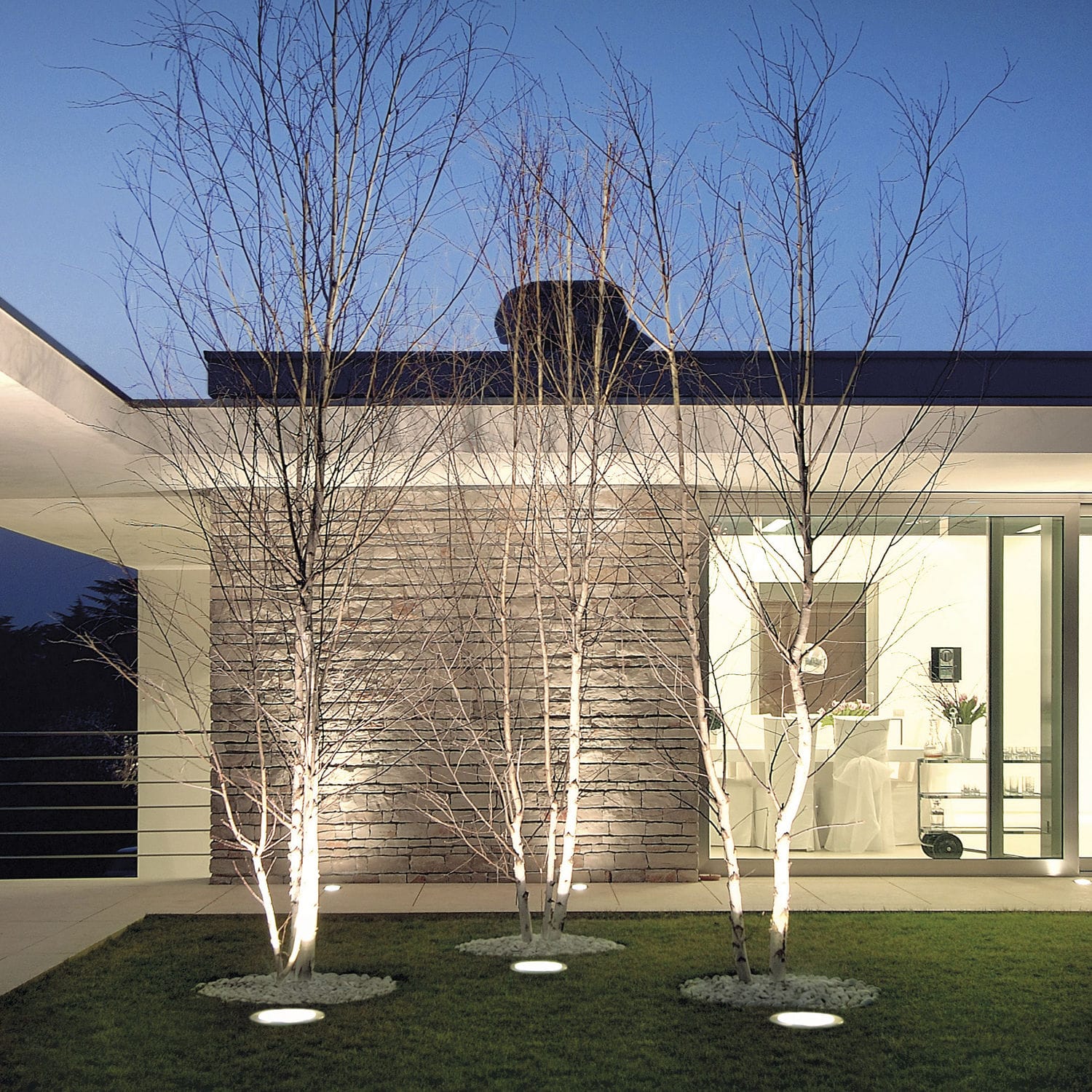 Recessed ceiling light fixture - ZIP - Simes - recessed floor / LED / round