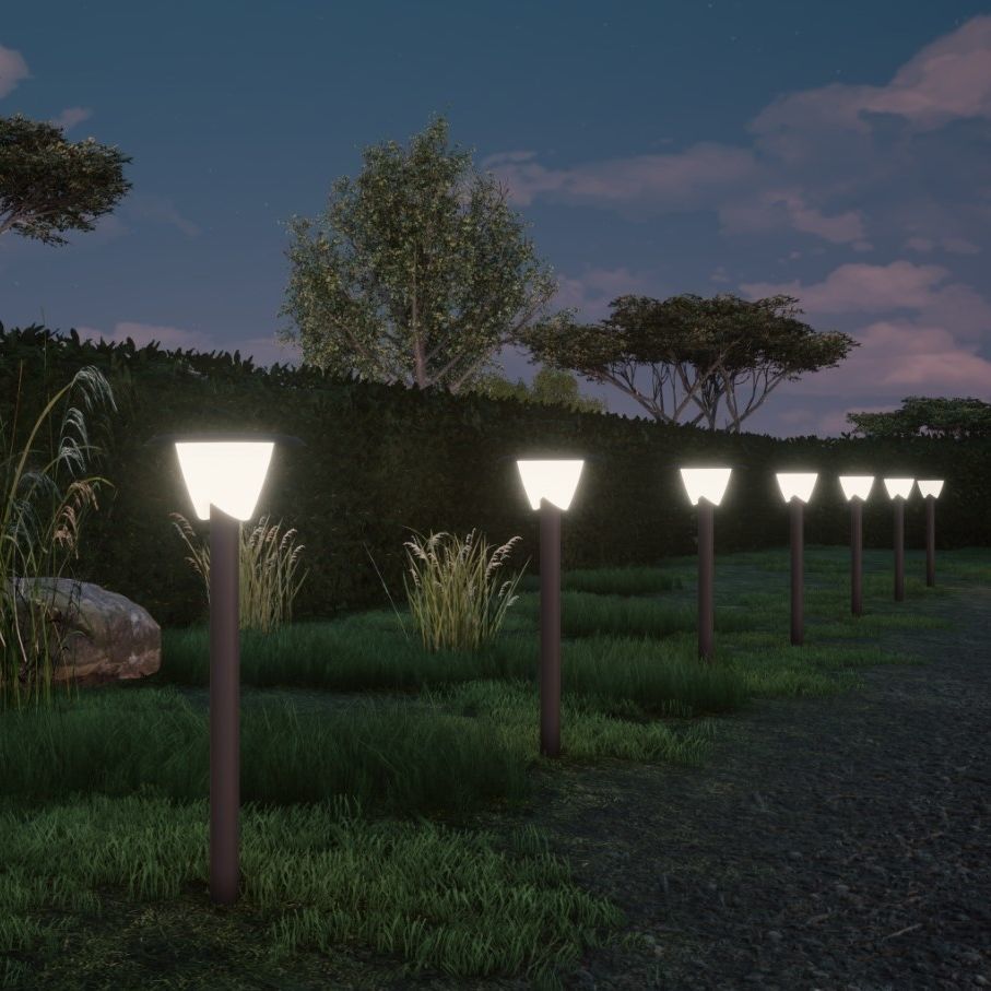 Garden bollard light - BIANCA - Mareco Luce - urban / contemporary / stainless steel