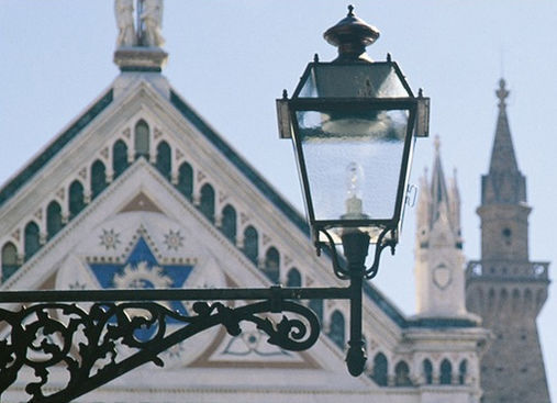 Galvanised steel lamp post arm - AEC Illuminazione