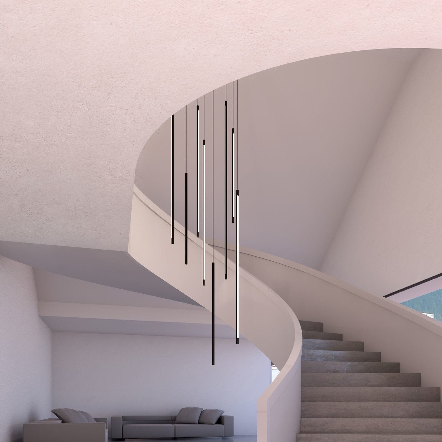 Hanging light fixture - MICRO SYSTEM - ONOK LUZ TECNICA - surface ...