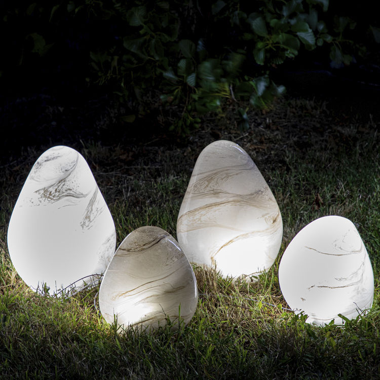 Floor lamp - PEBBLE - Siru Lighting - blown glass / contemporary / corded