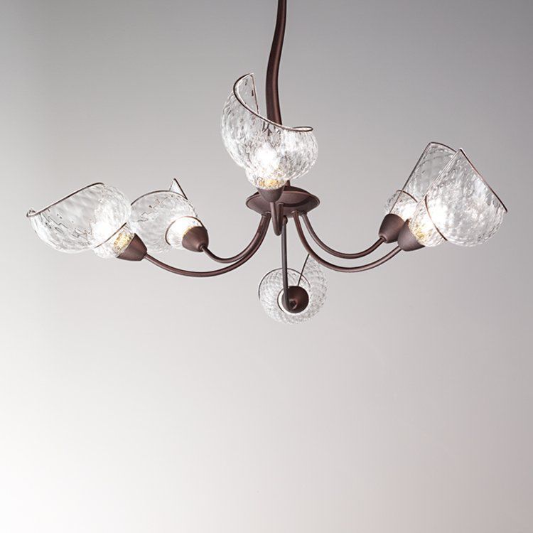Contemporary chandelier - CHIOCCIOLA - Siru Lighting - metal / blown ...