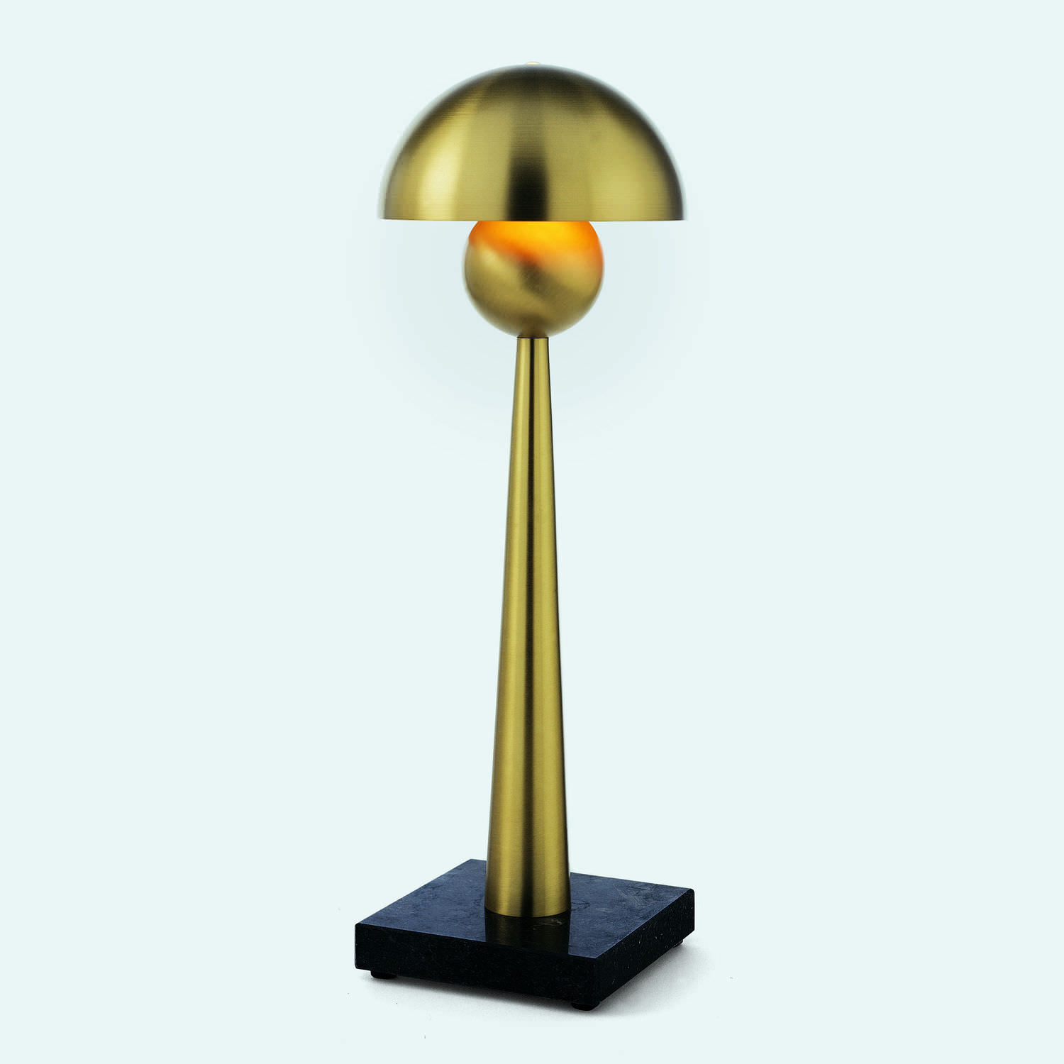 Table lamp - MOON - Quasar Holland - brass / nickel / stone